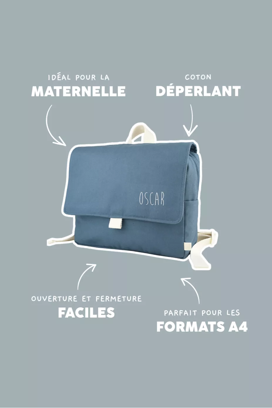 Raphaël le cartable maternelle pour votre petit écolier